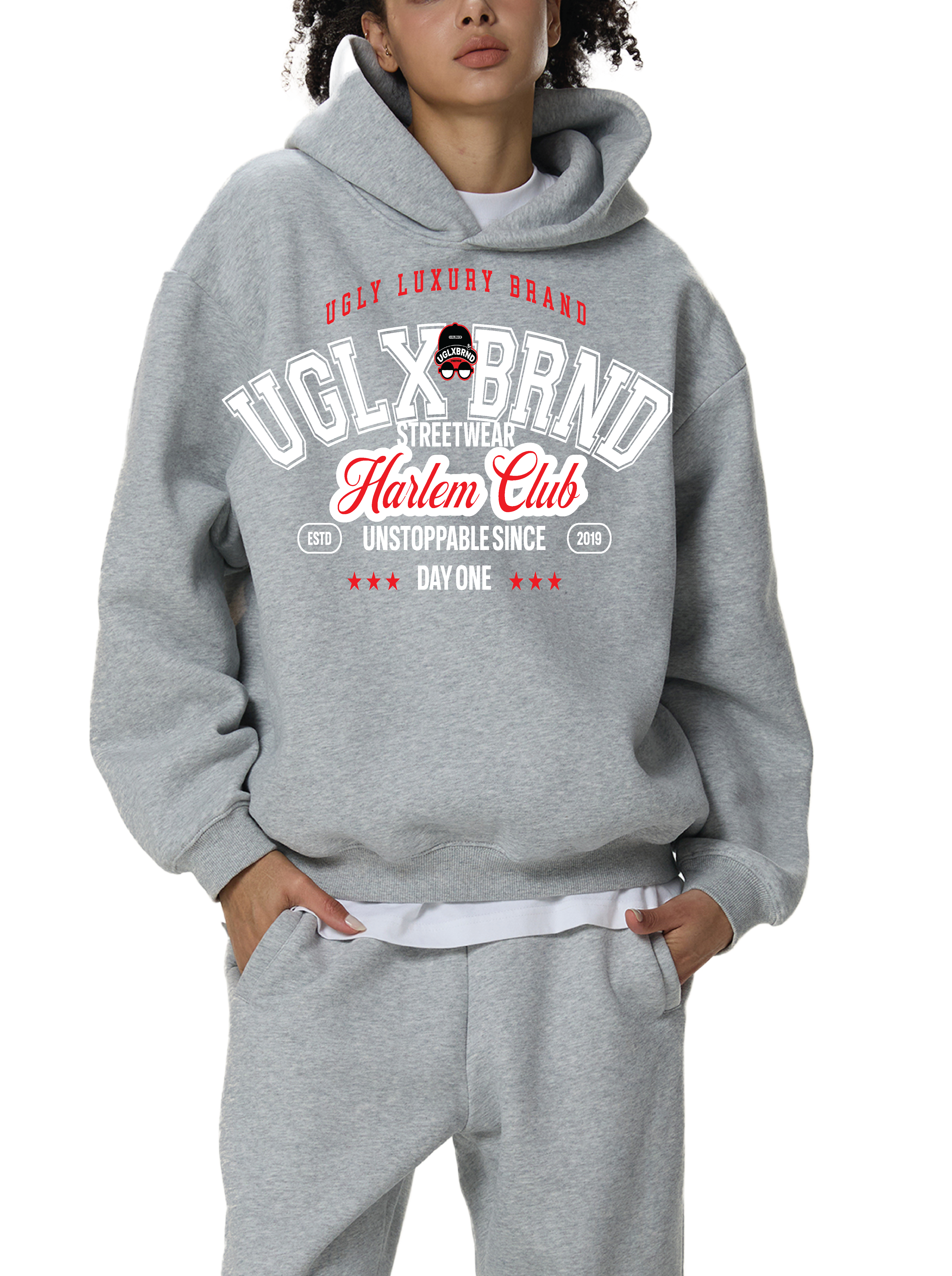HARLEM CLUB Fleeced Boxy Hoodie – Ugly Luxury Brand